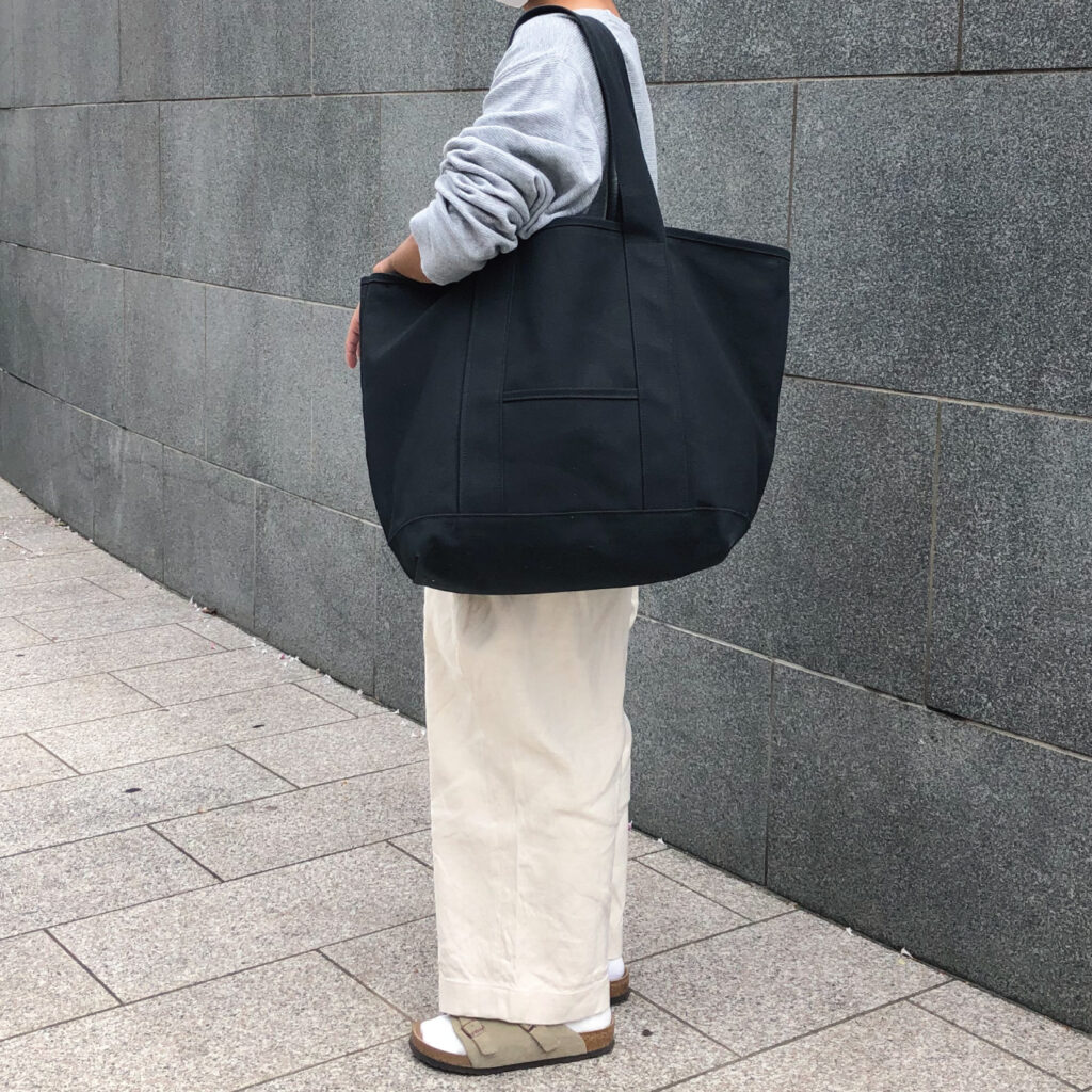 倉敷帆布 | 大容量ビッグトートバッグ XXL ファスナー付 6号帆布 [岡山] | afugi (オウギ) -日本製の生活雑貨を産地から届ける通販サイト-