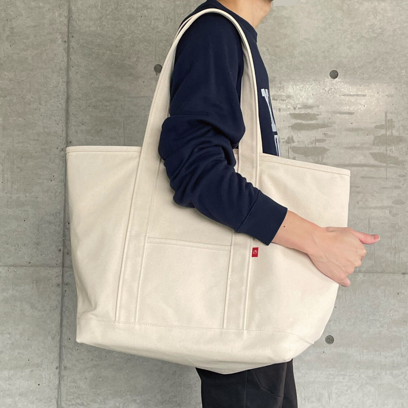 倉敷帆布 | 大容量ビッグトートバッグ XXL ファスナー付 6号帆布 [岡山] | afugi (オウギ) -日本製の生活雑貨を産地から届ける通販サイト-