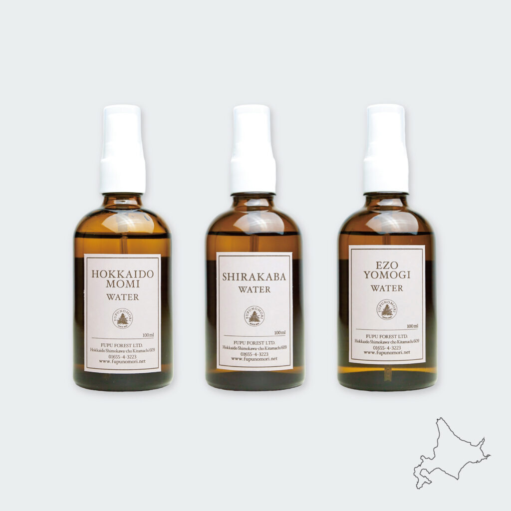 【3種セット】北海道モミ 芳香蒸留水100%の化粧水 100ml×3 ＜fupunomori＞ [北海道] | afugi (オウギ) -日本製の生活雑貨を産地から届ける通販サイト-